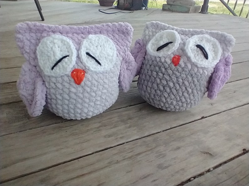 PDF Pattern Only: Sleepy Owl Plushie Crochet Pattern, Owl Plushie ...