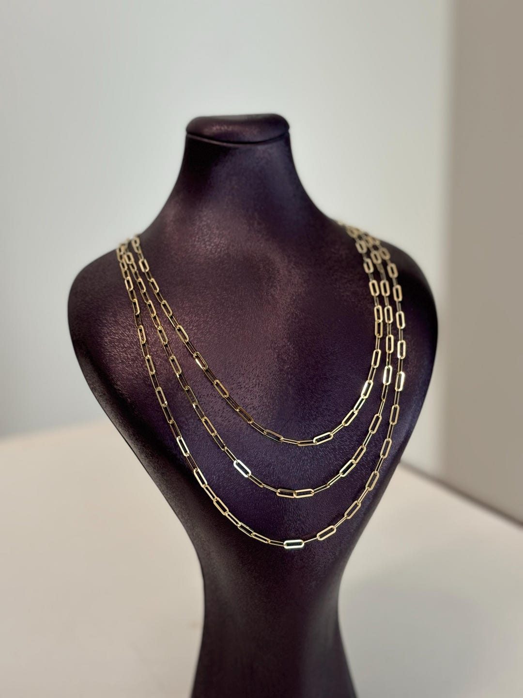 14K GOLD Necklace, 14k Real Gold Chain, Personalized Luxury Jewelry ...