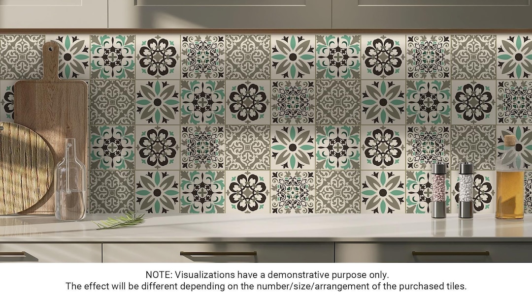 Azulejo Set of Tile Stickers, Backsplash Tiles, Mosaic Tile, Portuguese ...
