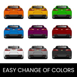 CHEVROLET CAMARO 2018 - Vector Art /svg/ai/eps/png/pdf/4k - Etsy