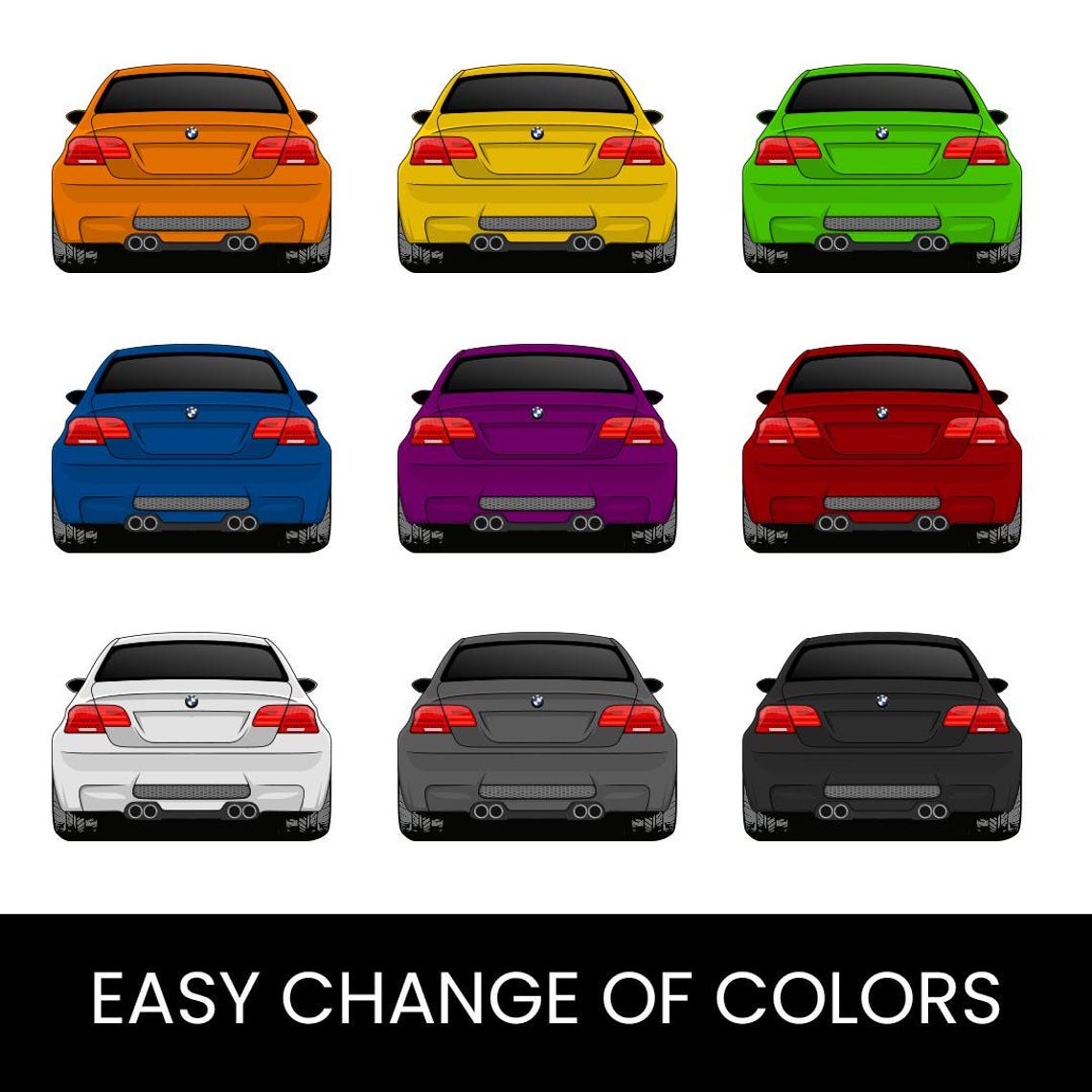 BMW E92 - Vector Art /svg/ai/eps/png/pdf/4k - Etsy