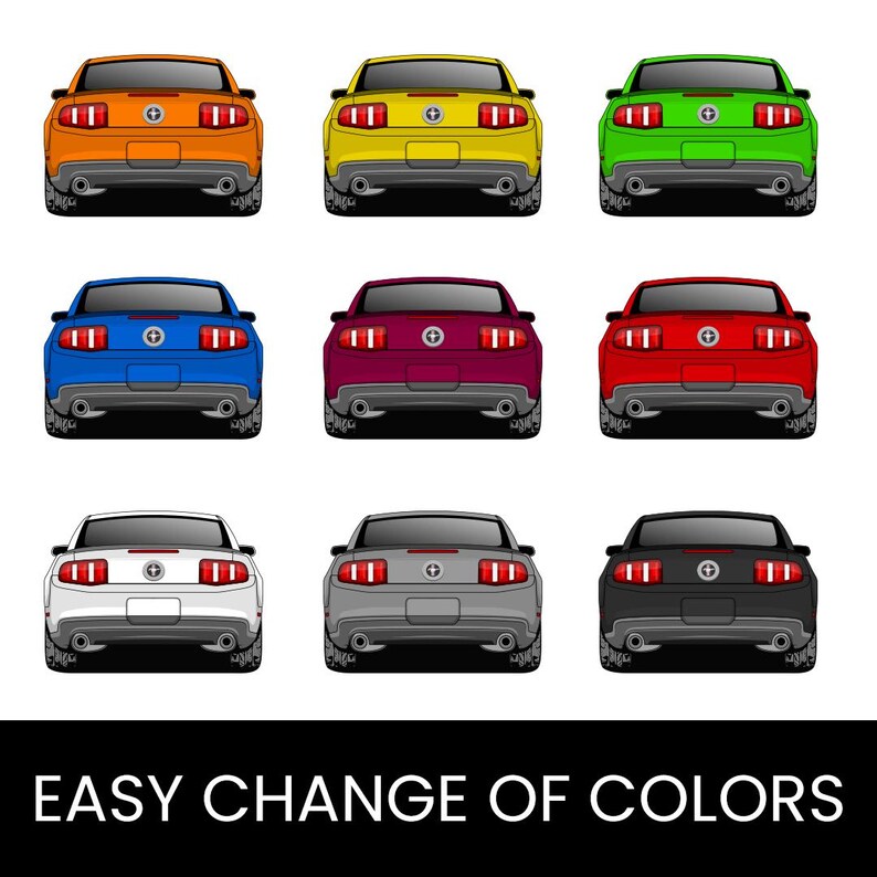 FORD MUSTANG 2012 - Vector Art /svg/ai/eps/png/pdf/4k - Etsy