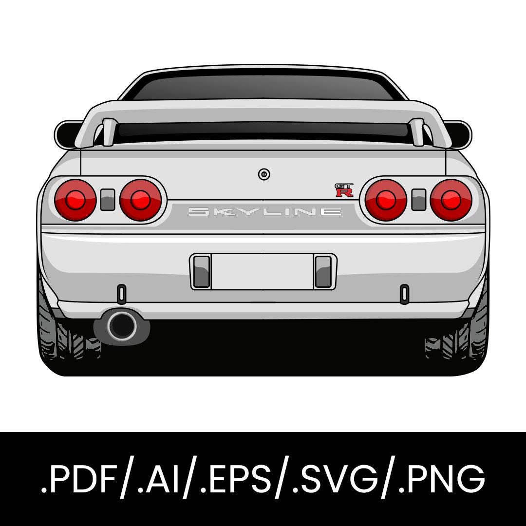 Nissan R32 - Vector Art /svg/ai/eps/png/pdf/4k - Etsy