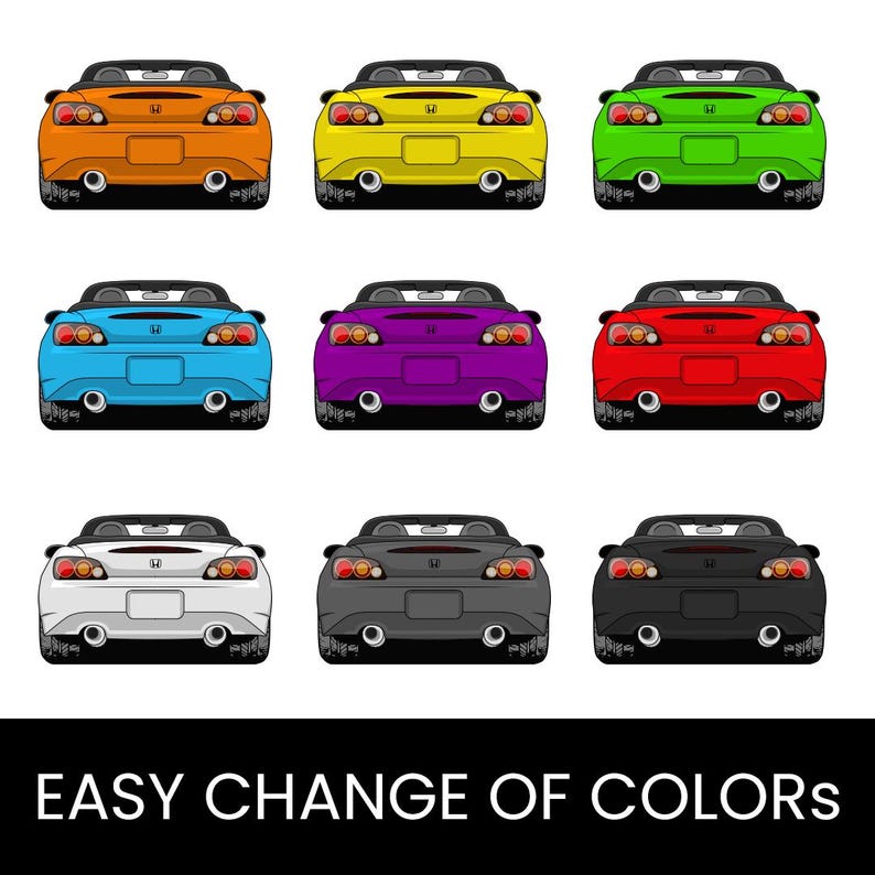 HONDA S2000 S2K - Vector Art /svg/ai/eps/png/pdf/4k - Etsy