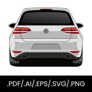 VOLKSWAGEN GOLF MK7 GTI - Vector Art /svg/ai/eps/png/pdf/4k - Etsy