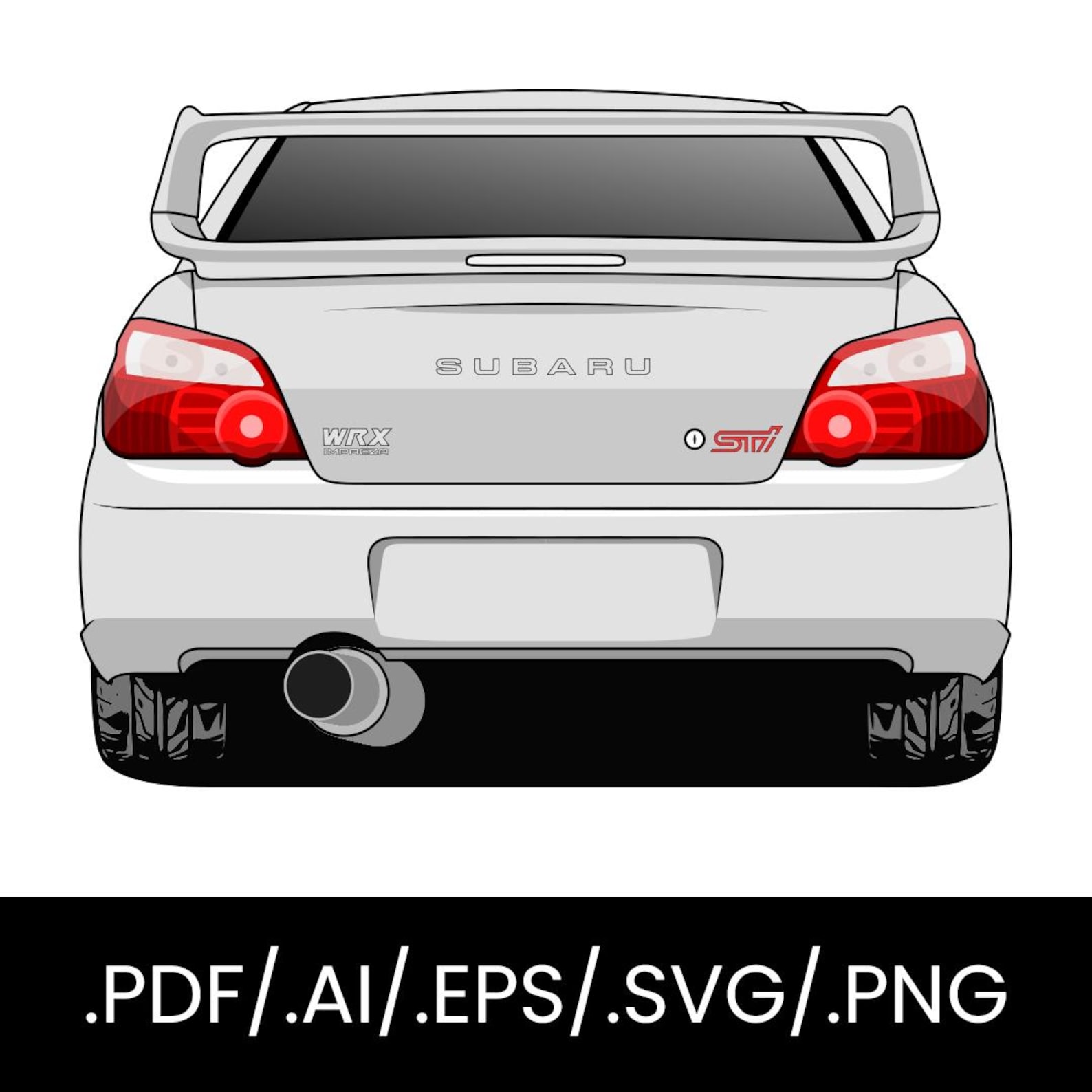 Subaru Impreza WRX STI 2004 - Vector Art /svg/ai/eps/png/pdf/4k - Etsy