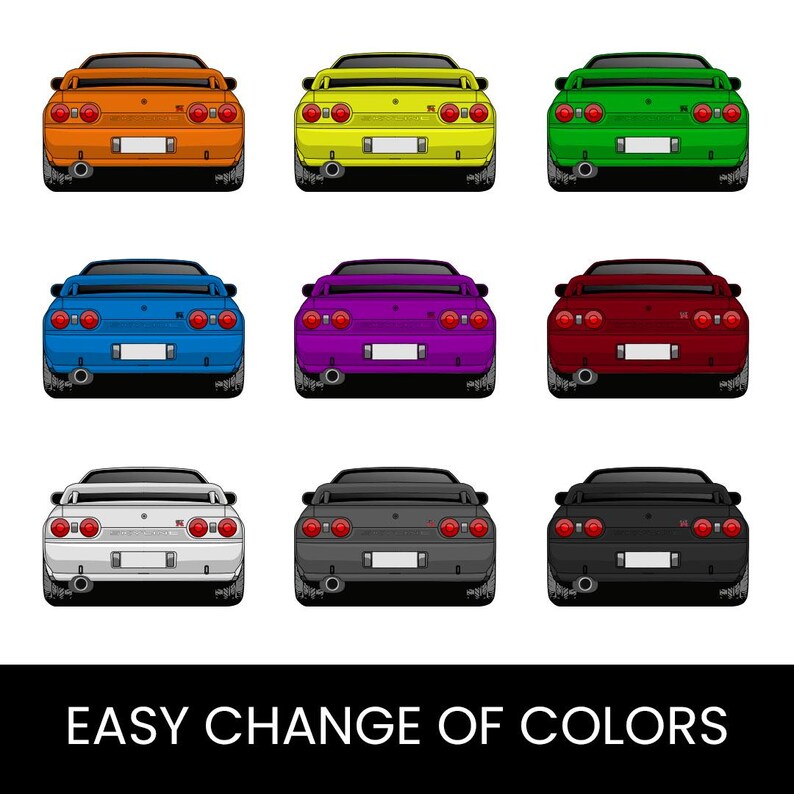 Nissan R32 - Vector Art /svg/ai/eps/png/pdf/4k - Etsy