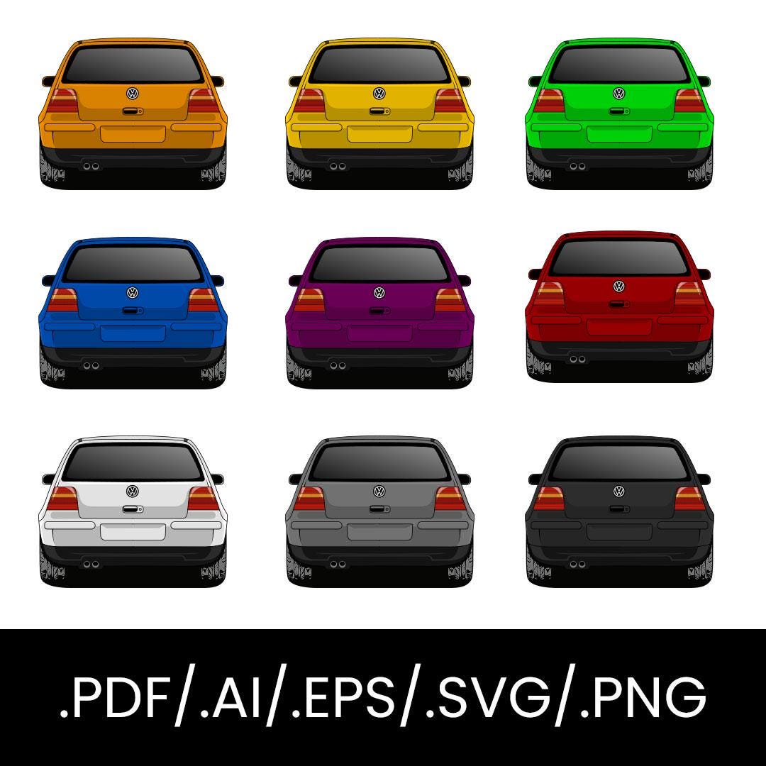 VOLKSWAGEN GOLF MK4 - Vector Art /svg/ai/eps/png/pdf/4k - Etsy