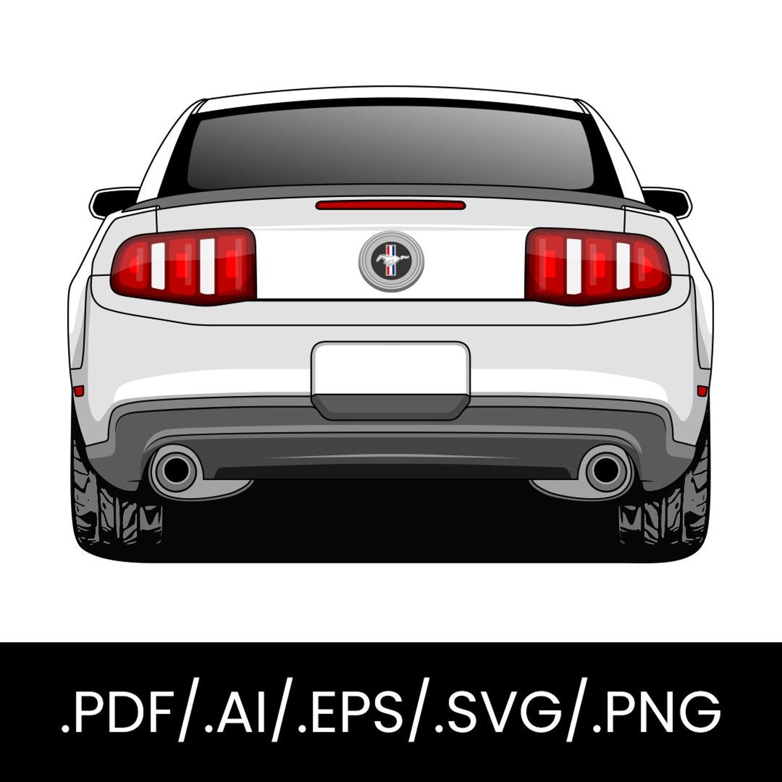 FORD MUSTANG 2012 - Vector Art /svg/ai/eps/png/pdf/4k - Etsy