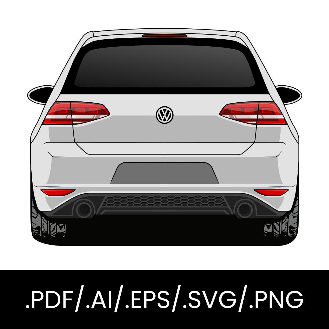 VOLKSWAGEN GOLF MK7 - Vector Art /svg/ai/eps/png/pdf/4k - Etsy