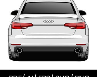 AUDI A4 B8 - Vector Art /svg/ai/eps/png/pdf/4k - Etsy