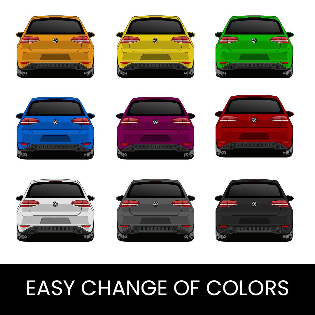 VOLKSWAGEN GOLF MK7 - Vector Art /svg/ai/eps/png/pdf/4k - Etsy