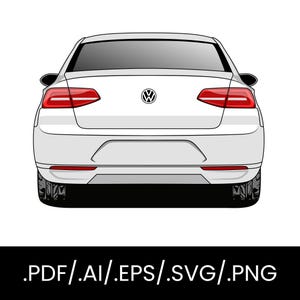 VOLKSWAGEN PASSAT B8 - Vector Art /svg/ai/eps/png/pdf/4k - Etsy