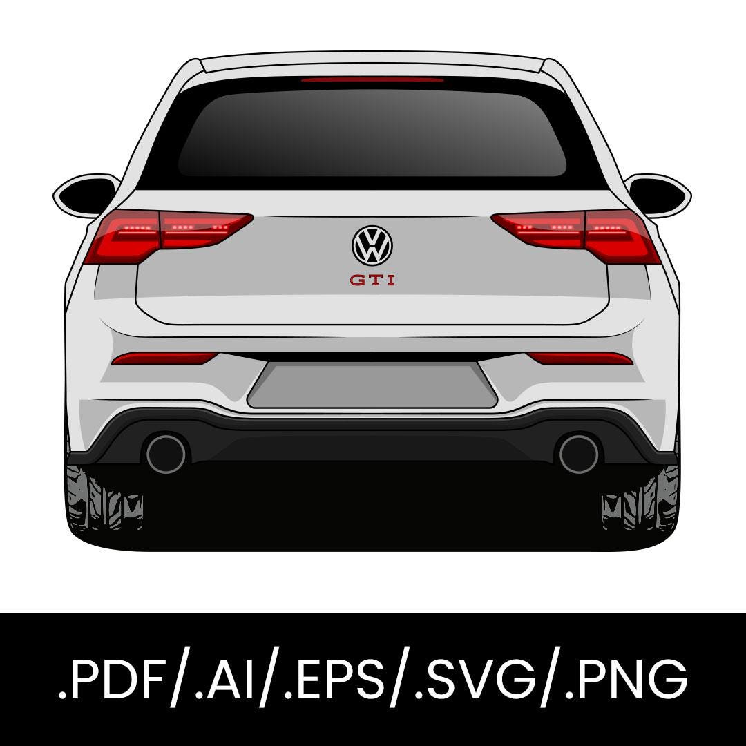 VOLKSWAGEN GOLF MK8 GTI - Vector Art /svg/ai/eps/png/pdf/4k - Etsy