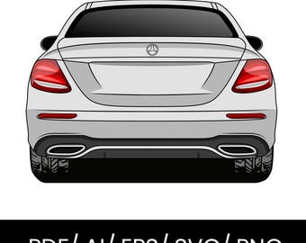 MERCEDES E CLASS W211 - Vector Art /svg/ai/eps/png/pdf/4k - Etsy