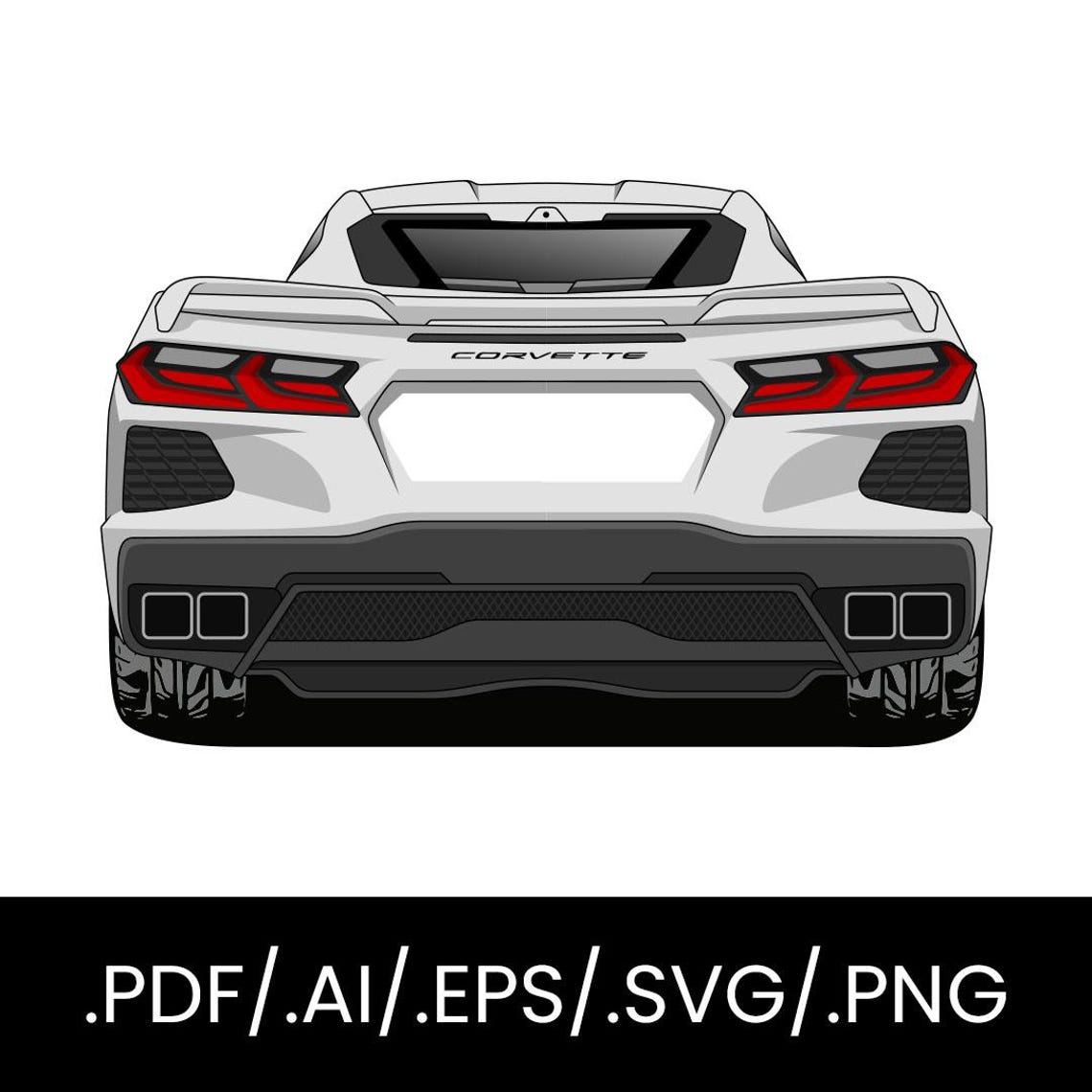 CHEVROLET CORVETTE C8 - Vector Art /svg/ai/eps/png/pdf/4k - Etsy