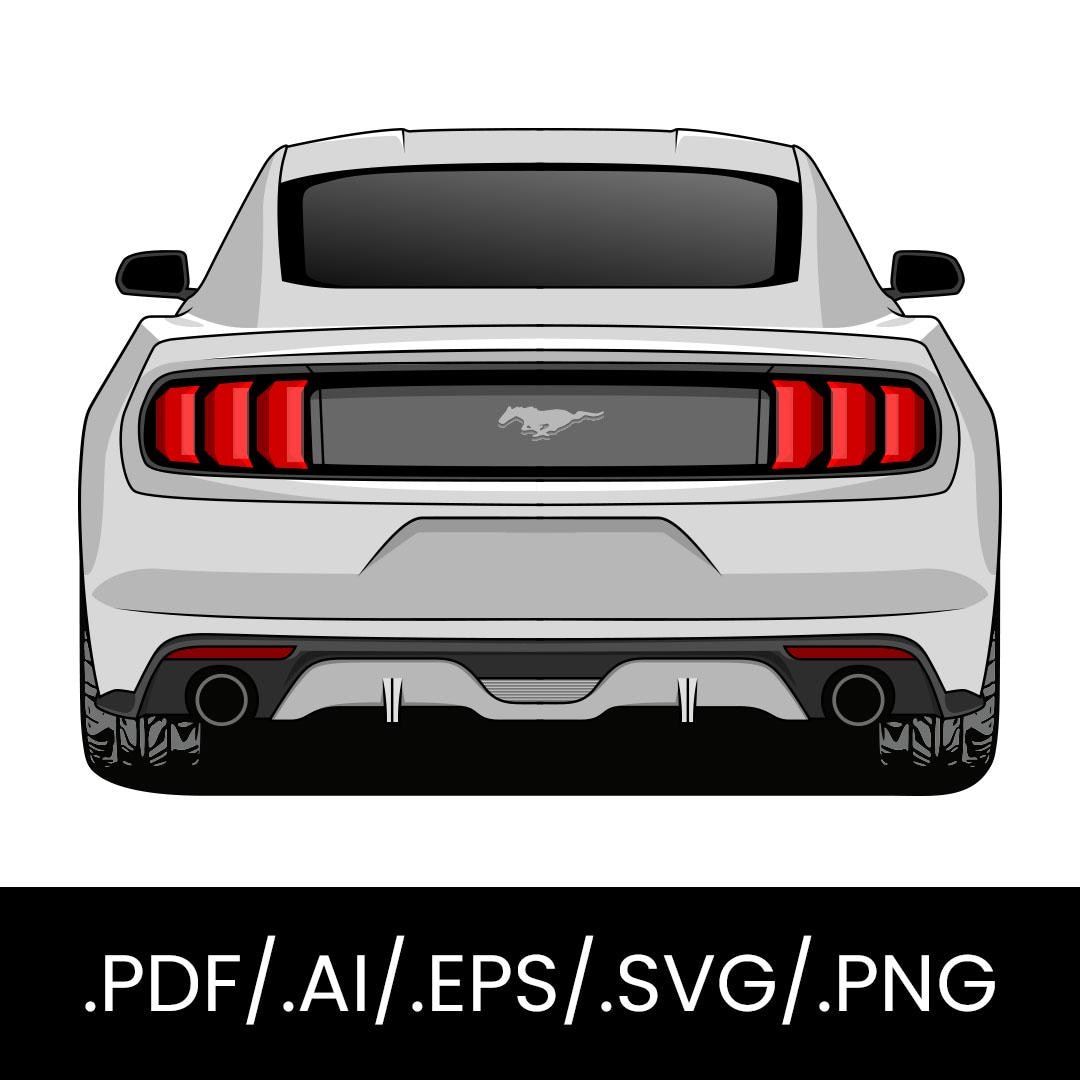 FORD MUSTANG GT 2015 - Vector Art /svg/ai/eps/png/pdf/4k - Etsy