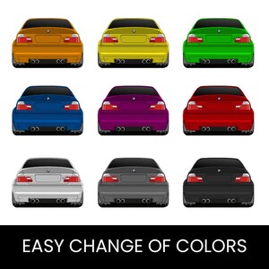 BMW E46 - Vector Art /svg/ai/eps/png/pdf/4k - Etsy