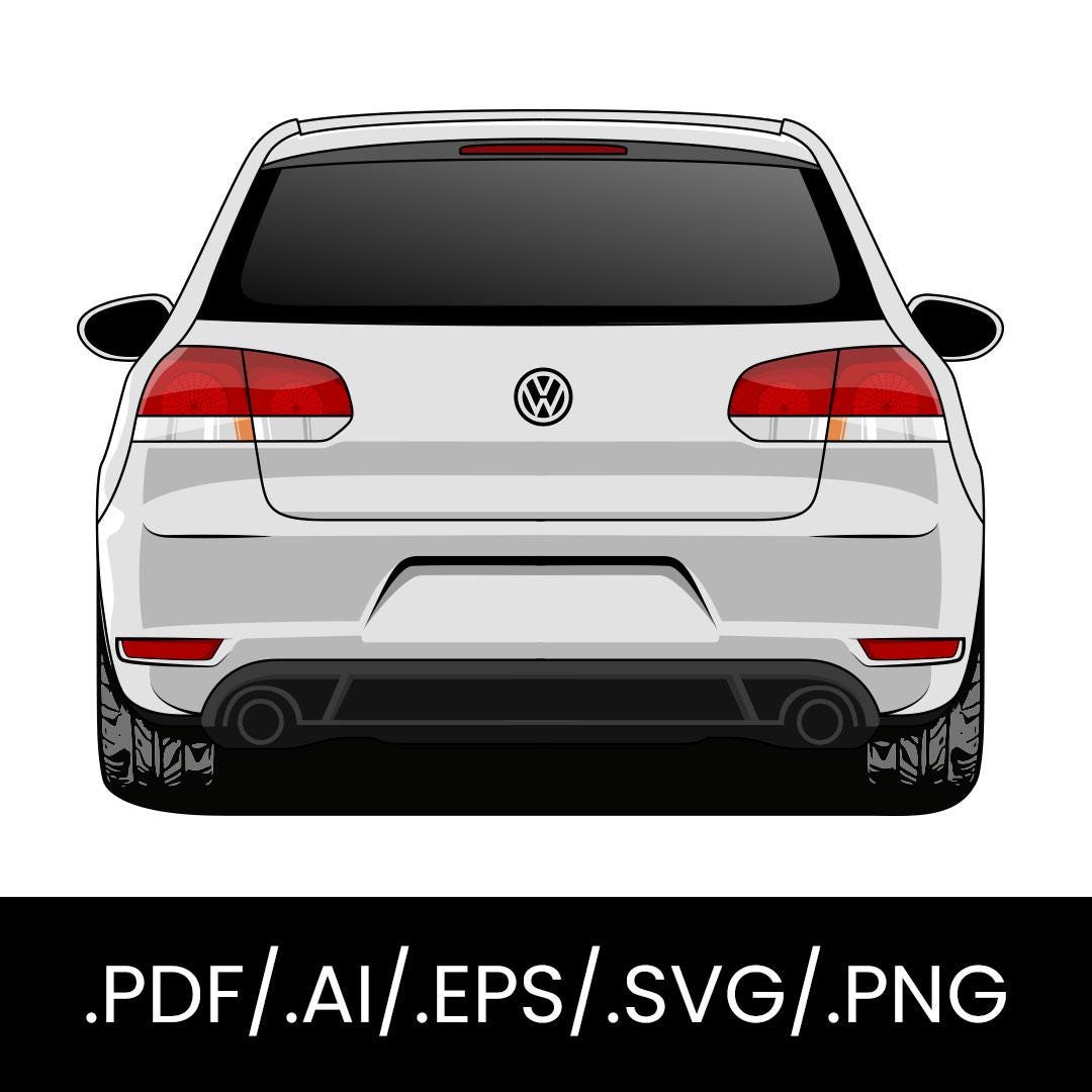 VOLKSWAGEN GOLF MK6 - Vector Art /svg/ai/eps/png/pdf/4k - Etsy