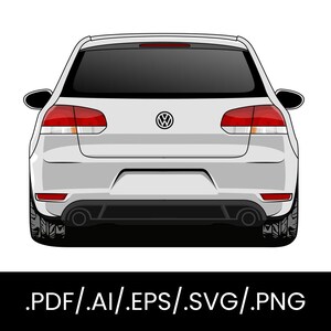 VOLKSWAGEN GOLF MK6 - Vector Art /svg/ai/eps/png/pdf/4k - Etsy
