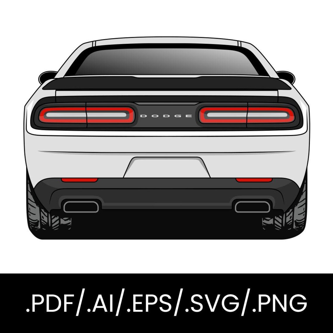 Dodge Challenger Hellcat - Vector Art /svg/ai/eps/png/pdf/4k - Etsy
