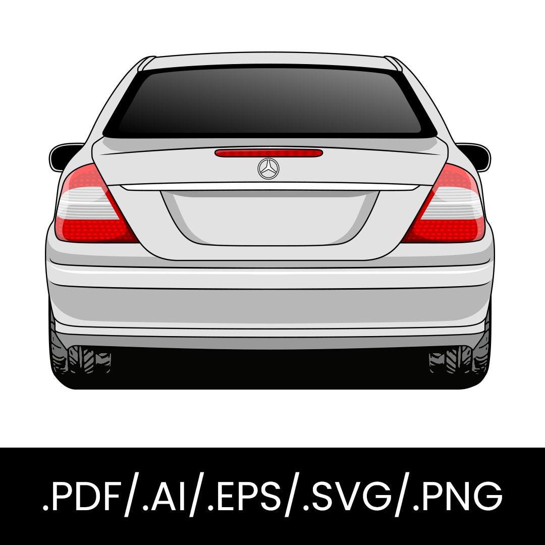 MERCEDES E CLASS W211 - Vector Art /svg/ai/eps/png/pdf/4k - Etsy