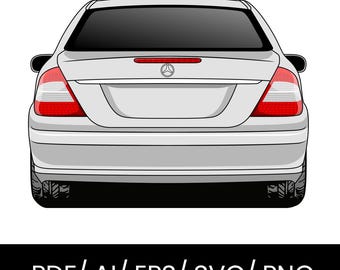 MERCEDES E CLASS W212 - Vector Art /svg/ai/eps/png/pdf/4k - Etsy