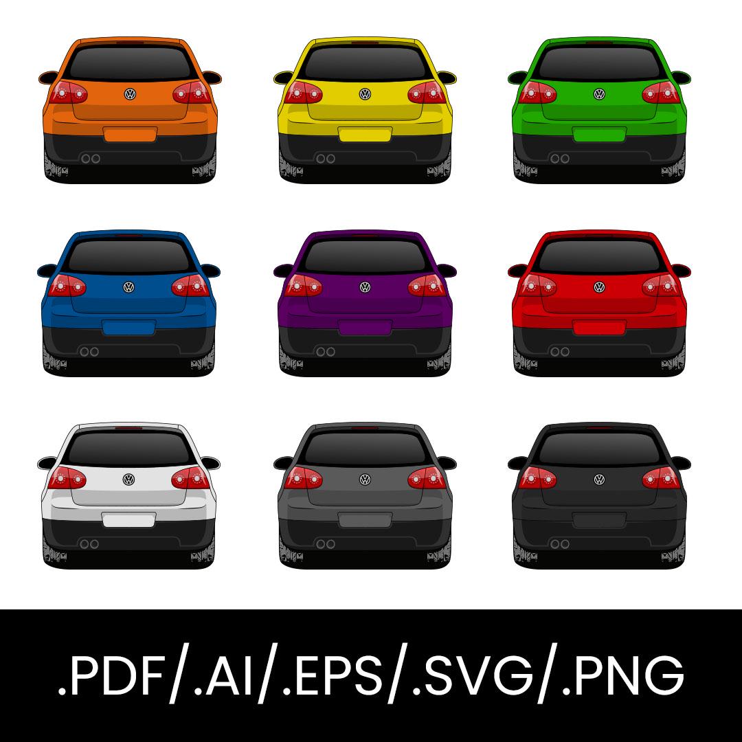 VOLKSWAGEN GOLF MK5 - Vector Art /svg/ai/eps/png/pdf/4k - Etsy