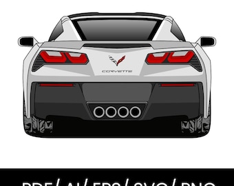 CHEVROLET CORVETTE C6 - Vector Art /svg/ai/eps/png/pdf/4k - Etsy