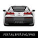 CHEVROLET CORVETTE C7 - Vector Art /svg/ai/eps/png/pdf/4k - Etsy