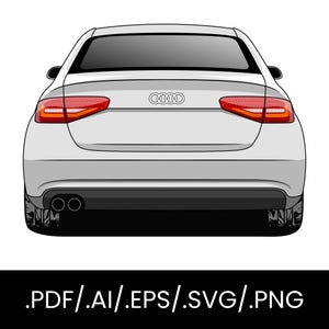 AUDI A4 B8 - Vector Art /svg/ai/eps/png/pdf/4k - Etsy