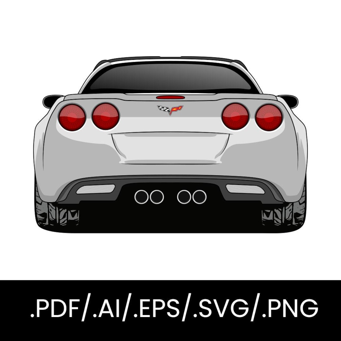 CHEVROLET CORVETTE C6 - Vector Art /svg/ai/eps/png/pdf/4k - Etsy