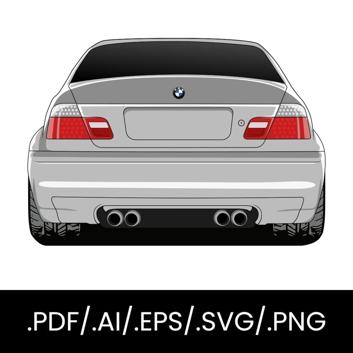 BMW E46 - Vector Art /svg/ai/eps/png/pdf/4k - Etsy