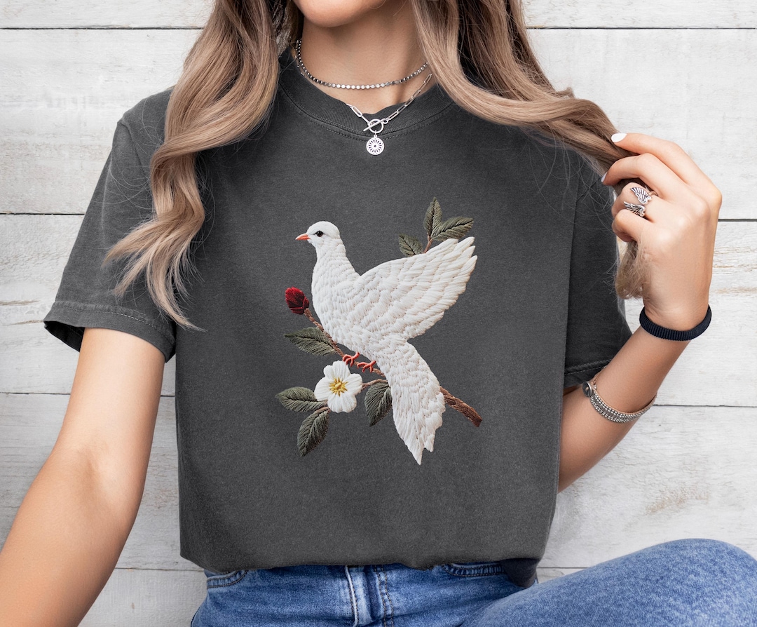 Peace Dove, White Dove, Holy Spirit Christian Shirt, Comfort Colors ...