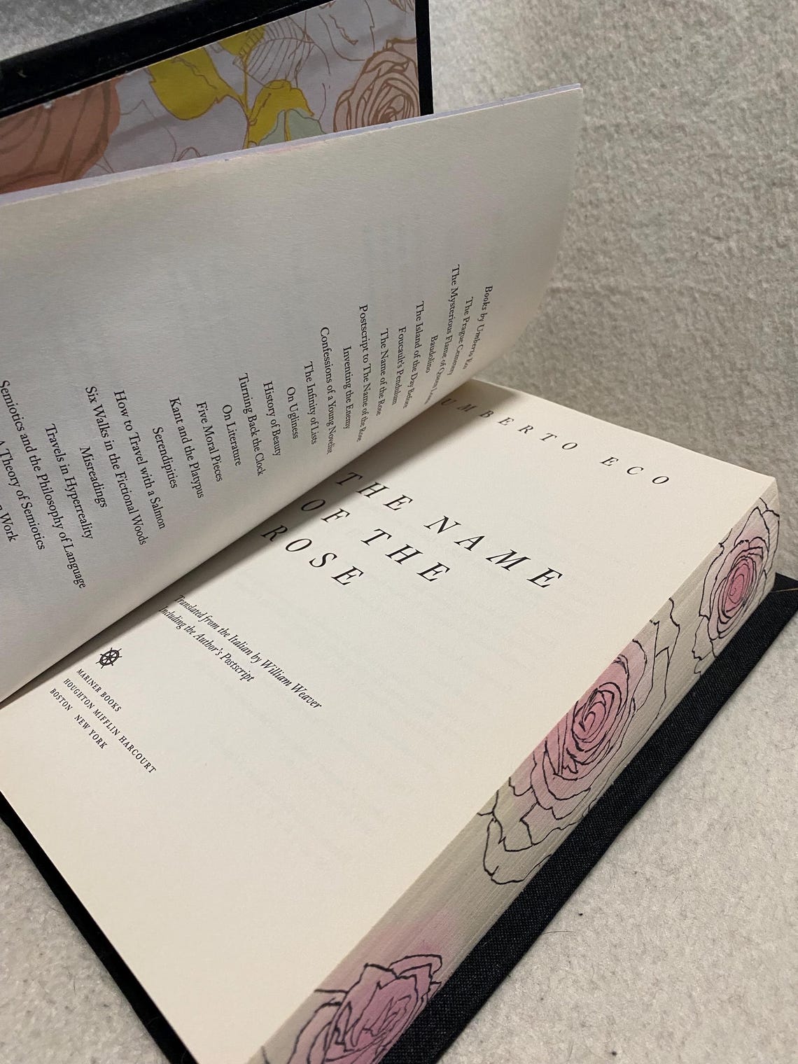 The Name of the Rose by Umberto Eco Custom Hardcover Collector Book ...