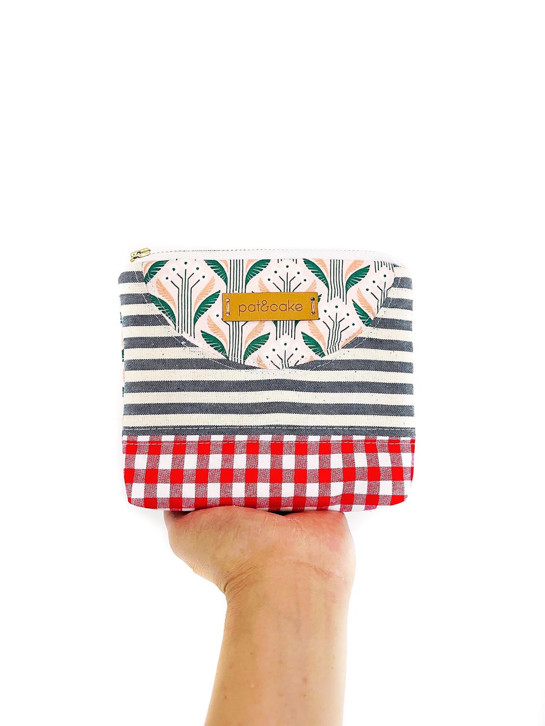 Square Zipper Pouch Triangles, Women Wallet, Stocking Stuffer, Gift for ...