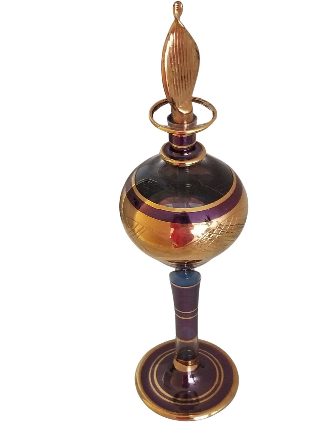 Blown Glass Dabber Crystal Large Perfume Bottle - Etsy