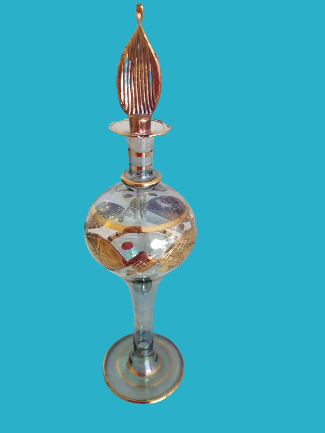 Blown Glass Dabber Crystal Large Perfume Bottle - Etsy