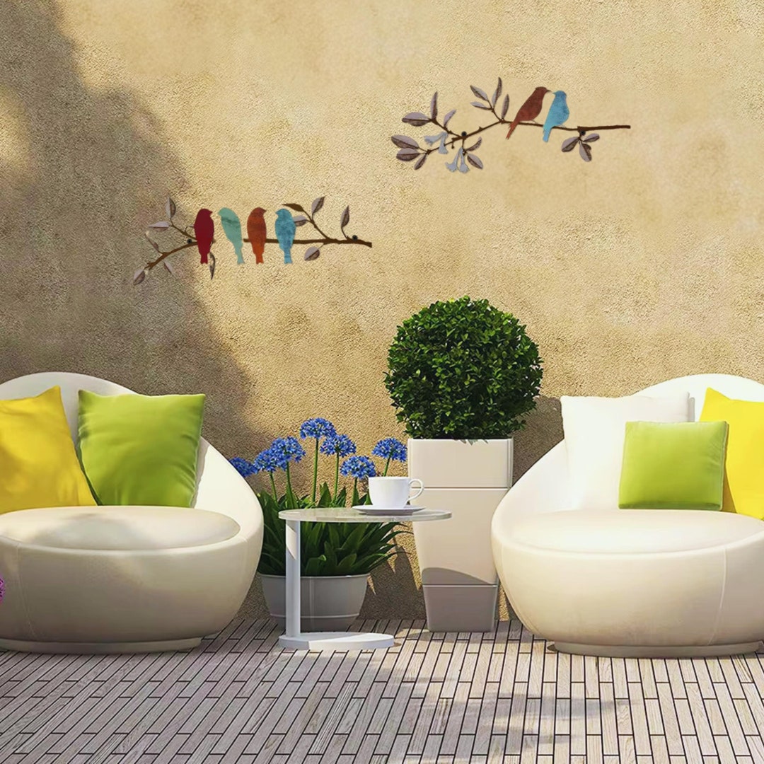 Metal Birds Garden Decor Wall Decor Metal Art Wall Art Bird ...
