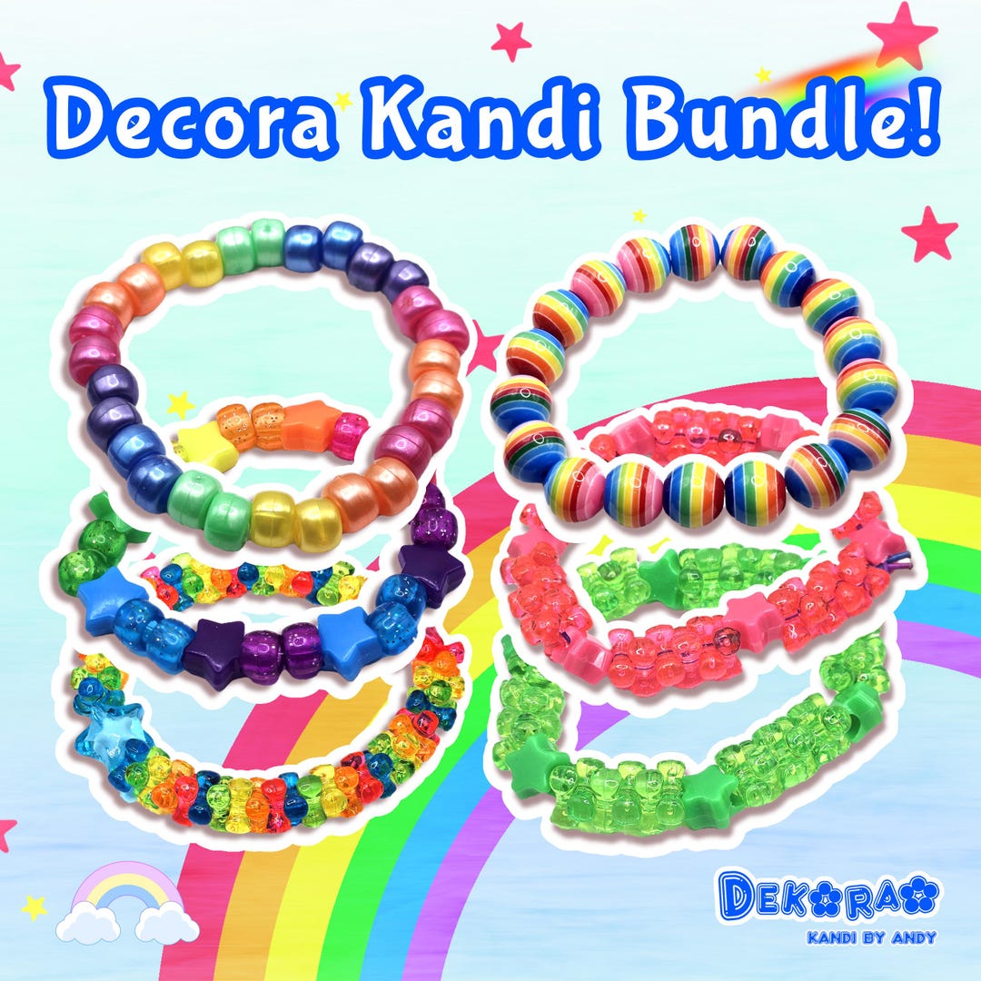 Decora Kei Kandi Bracelet Set Cute & Colorful 6-pack - Etsy