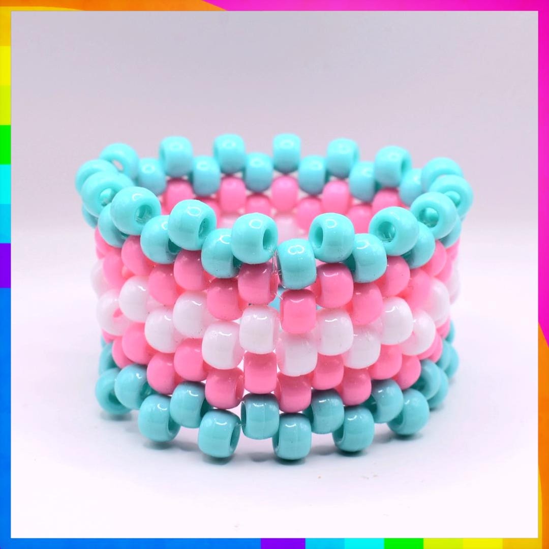 Transgender LGBTQ Pride Flag Kandi Cuff - Etsy