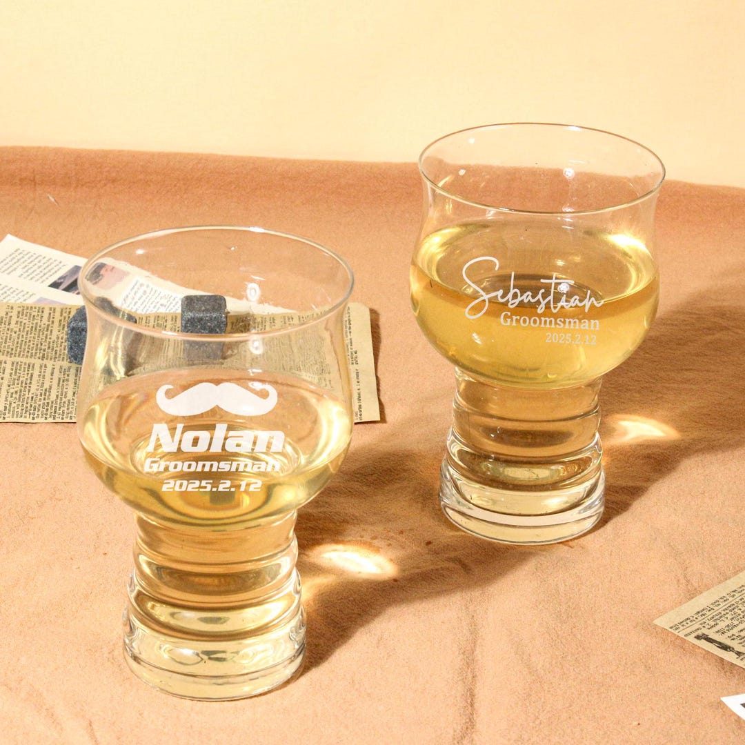 Personalized Beer Glasses, Custom Beer Glasses, Groomsman Gifts Beer ...