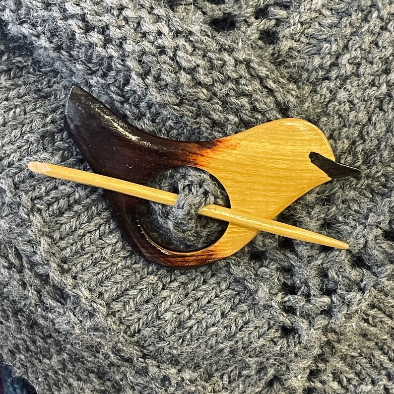 Handmade Bird Shawl Pins With Sticks - Etsy