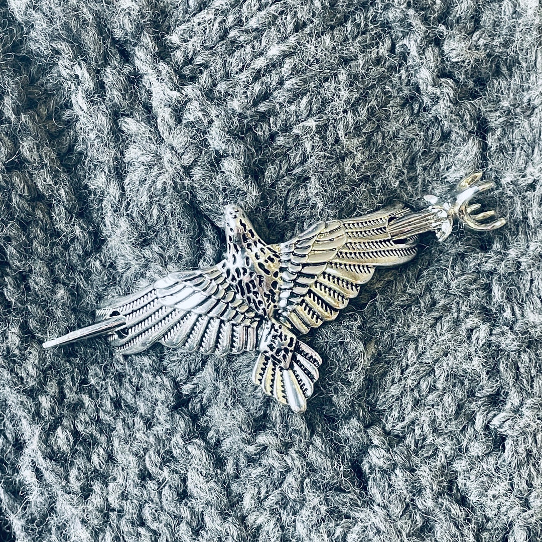 Raven Shawl Pin - Etsy
