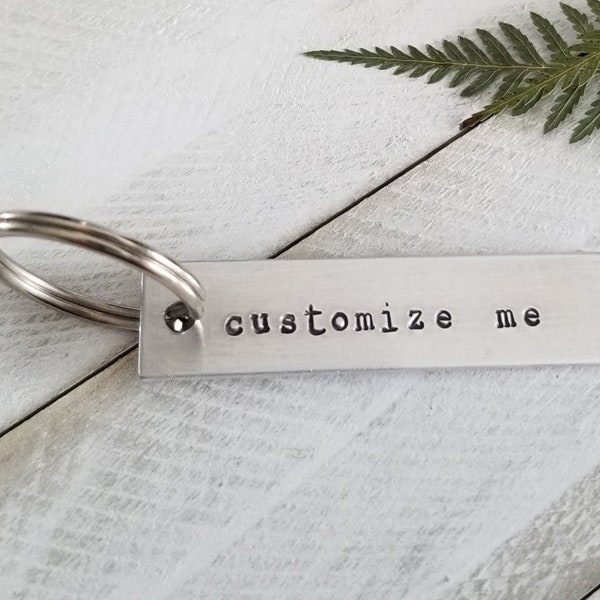 Stamped Key Chain - Etsy