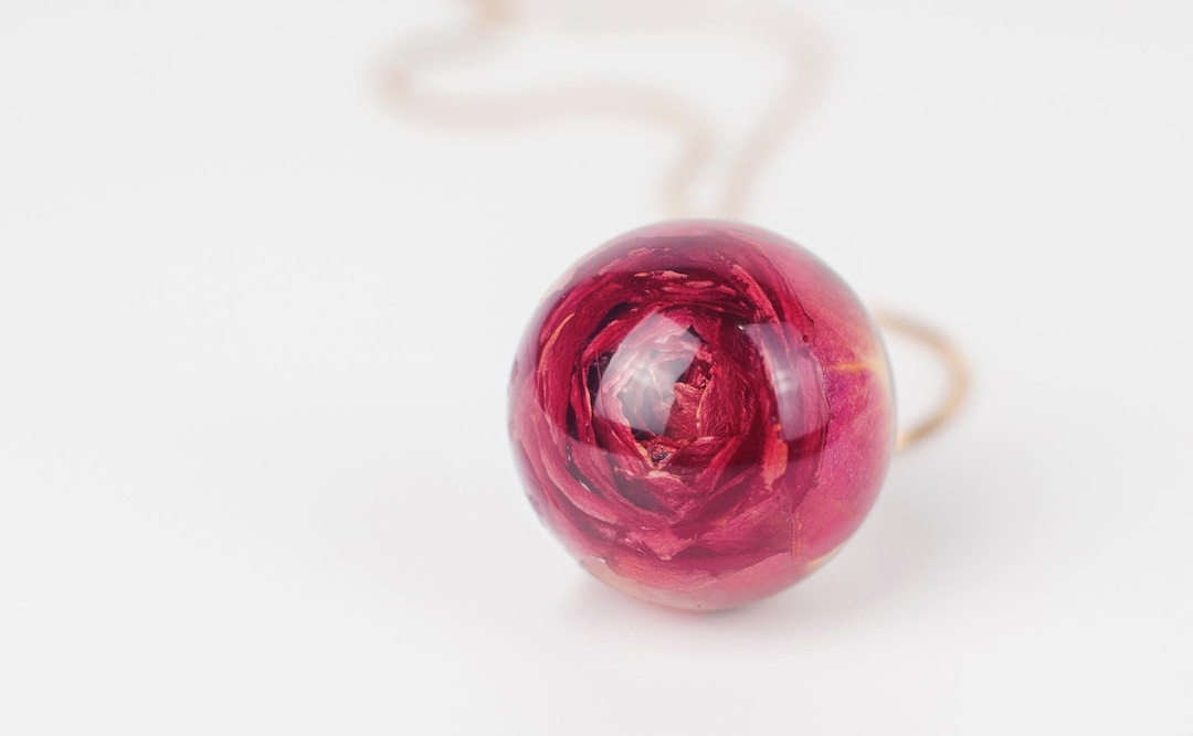 Real Rose Necklace, Orchid Necklace Adjustable, Preserved Rose Necklace ...