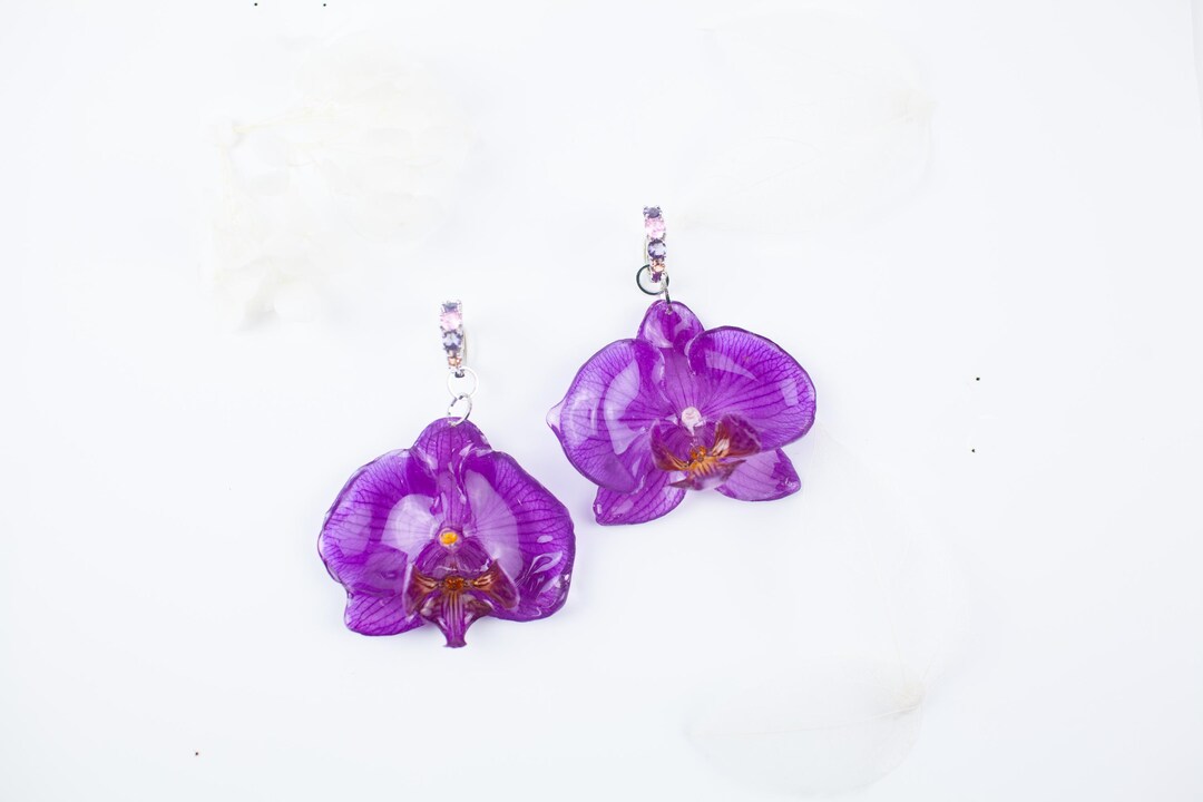 Real Orchid in Resin - Etsy