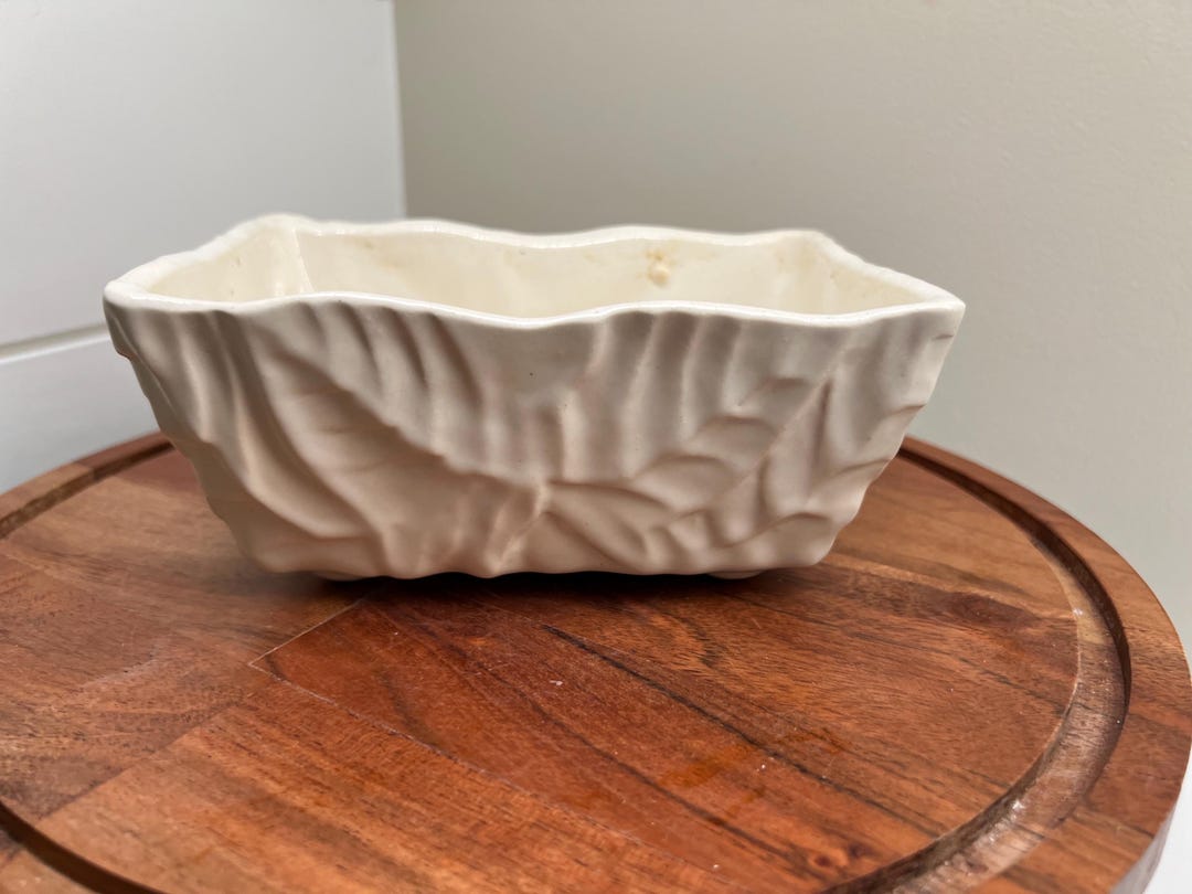 VINTAGE Pottery UPCO #483 Rectangular White Pattern Planter, Vintage ...