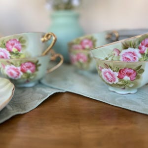 VINTAGE LEFTON Luncheon Plate With Tea Cup Set # 3071, Lefton Heritage ...