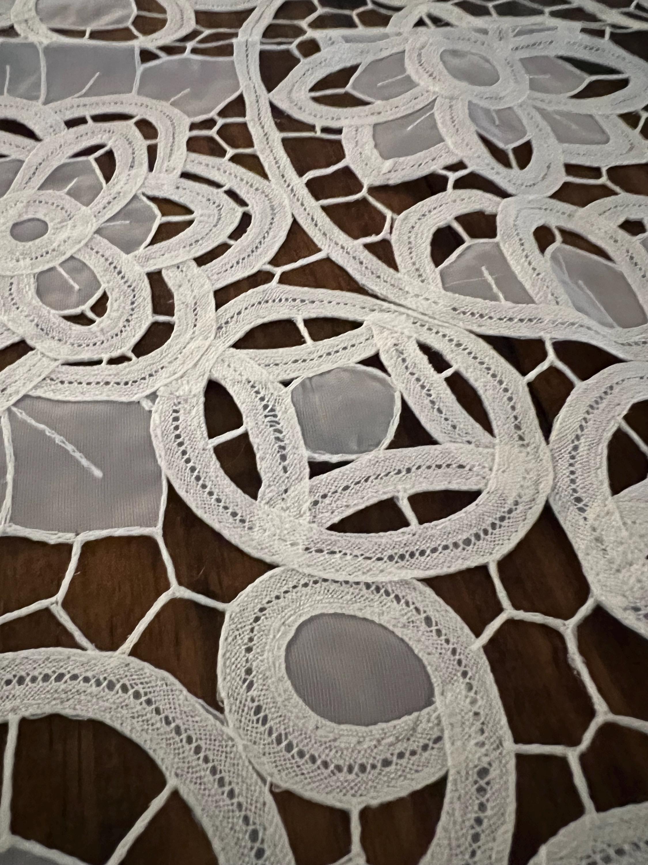 Vintage Battenburg Lace Table Runners, Floral Pattern, Set of 3 - Etsy